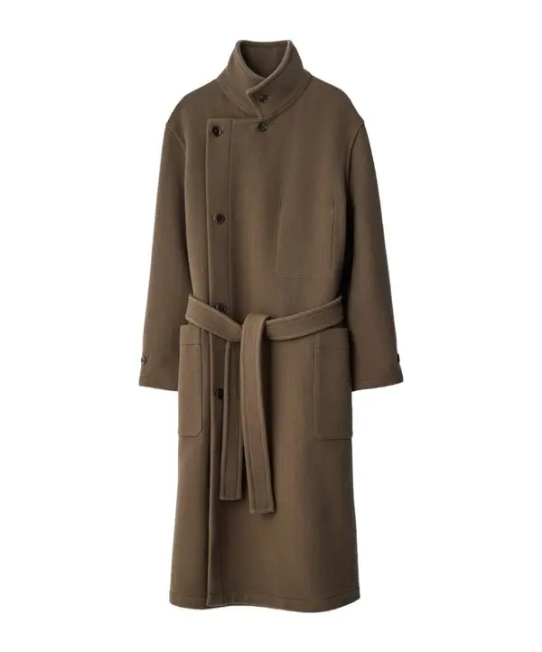 LEMAIRE Wool Wrap Coat - Thyme