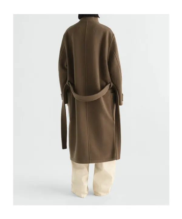 LEMAIRE Wool Wrap Coat - Thyme