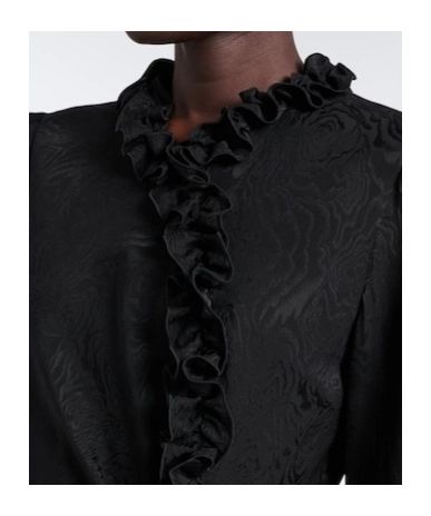 Alessandra Rich Ruffled Silk Ripple Mini Dress