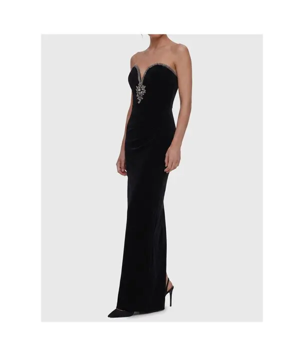 SELF-PORTRAIT Velvet Maxi Skirt