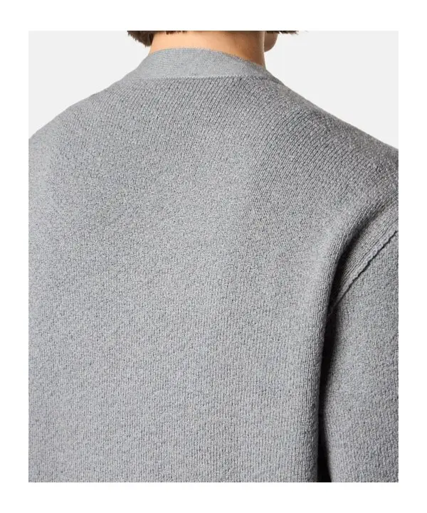 Stone Island Loose-fit V-neck Cardigan With Pockets - Ashes