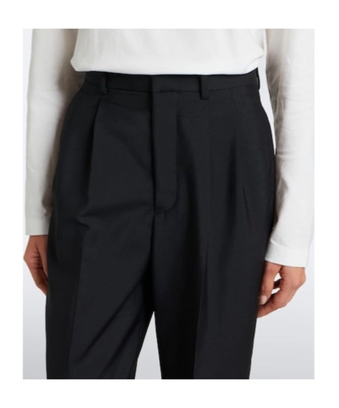 JIL SANDER Pleated Wool And Mohair Straight Leg Trousers