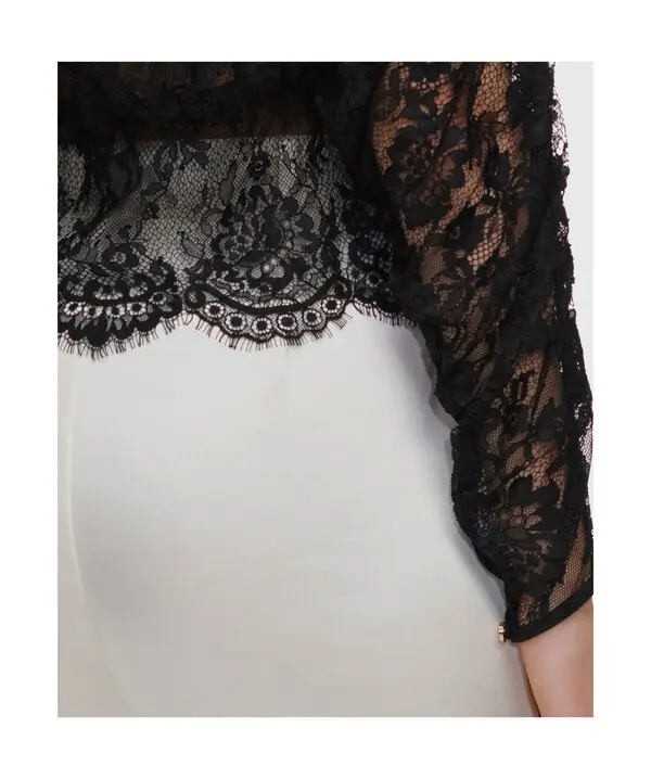 SELF-PORTRAIT Lace High Neck Blouse