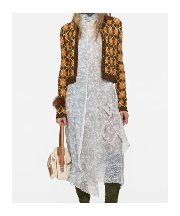 Acne Studios Argyle-knit Button-up Cardigan