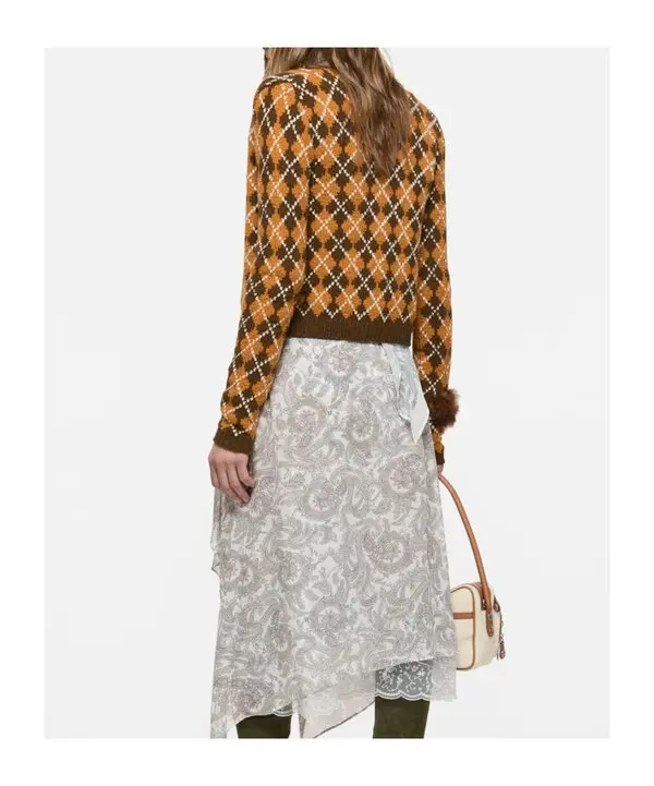 Acne Studios Argyle-knit Button-up Cardigan