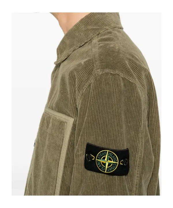 Stone Island Logo Patch Long Sleeved Shirt