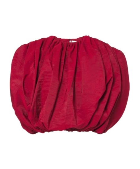 Magda Butrym Silk-blend Taffeta Crop Top - Red