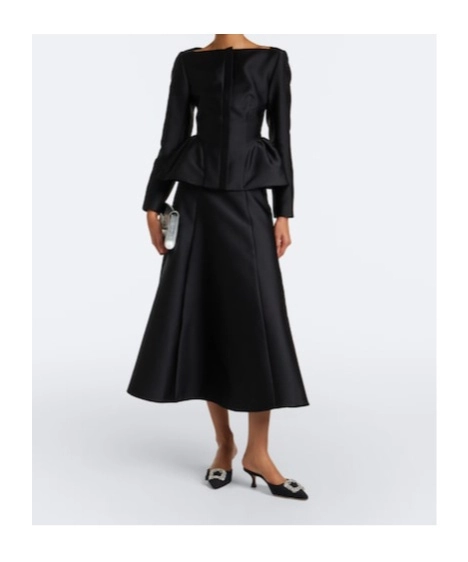 Roland Mouret Taffeta Midi Skirt