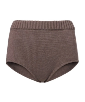Magda Butrym Ribbed-knit Cotton High-rise Shorts - Brown