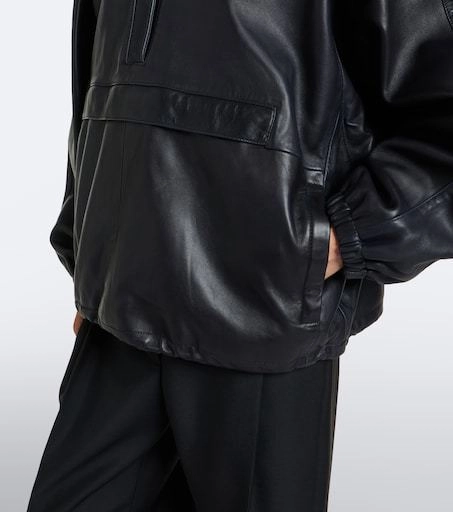 RÓHE Hooded Oversized Leather Jacket