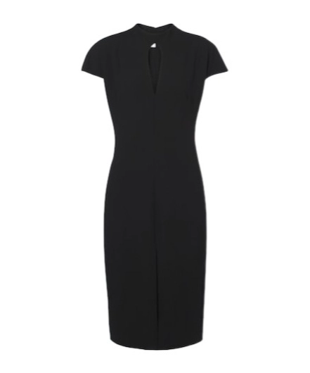 JIL SANDER Cutout Virgin Wool Minidress - Black