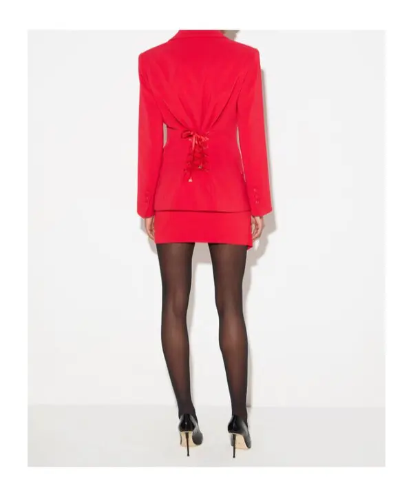 Elisabetta Franchi Lightweight Crêpe Jacket With Criss-cross Lacing