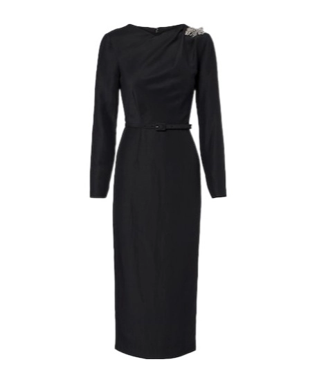 Roland Mouret Embellished Jacquard Midi Dress - Black