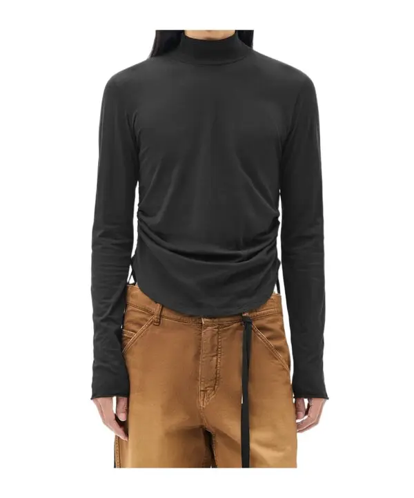 ANN DEMEULEMEESTER Lenart Mock-neck T-shirt - Black