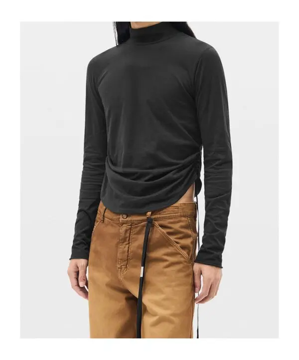 ANN DEMEULEMEESTER Lenart Mock-neck T-shirt - Black