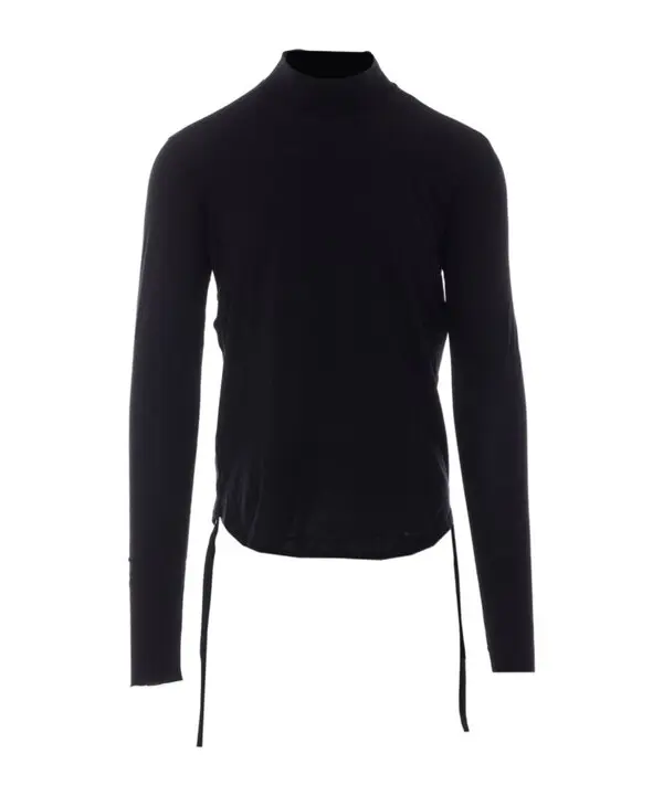 ANN DEMEULEMEESTER Lenart Mock-neck T-shirt - Black