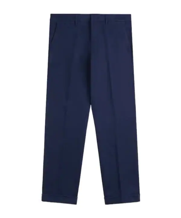 FAY Slim Fit Trousers In Cotton Gabardine - Blue