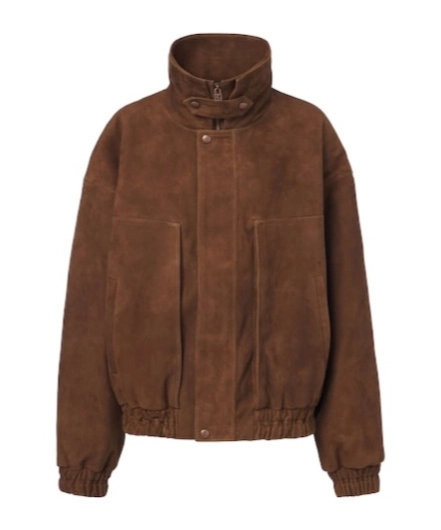 Magda Butrym Suede Bomber Jacket