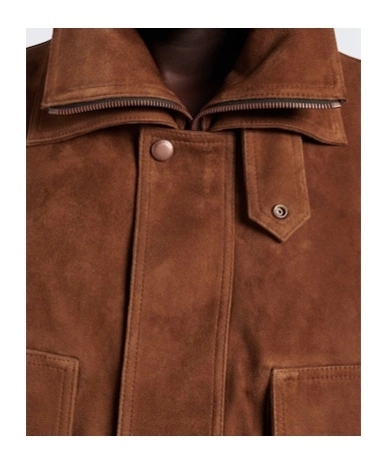 Magda Butrym Suede Bomber Jacket