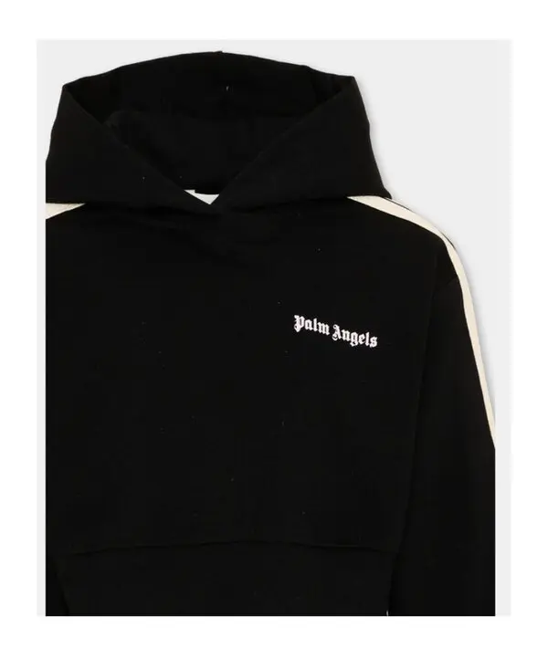 Palm Angels Long Sleeve Cropped Hoodie
