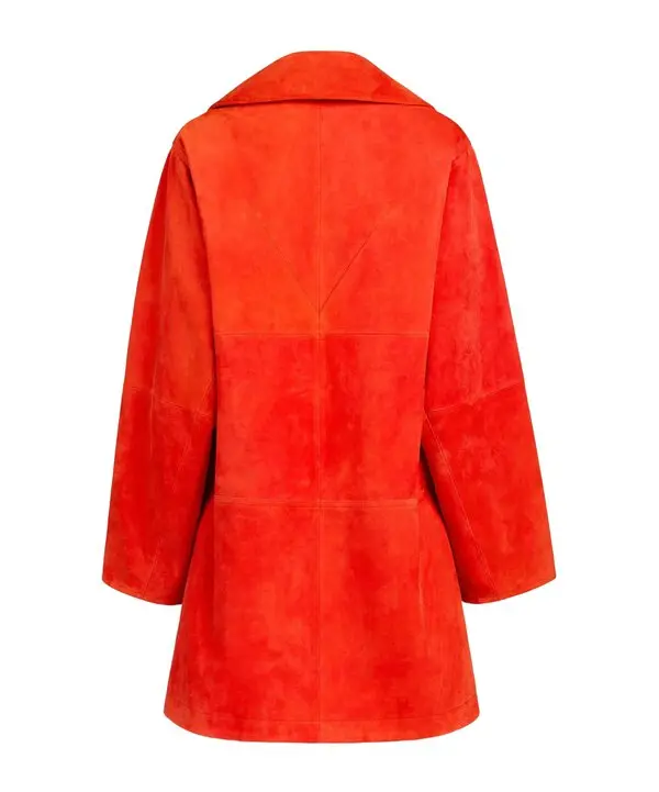 Alaïa A-line Suede Goatskin Coat