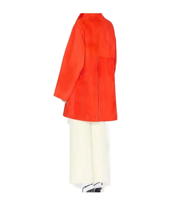 Alaïa A-line Suede Goatskin Coat