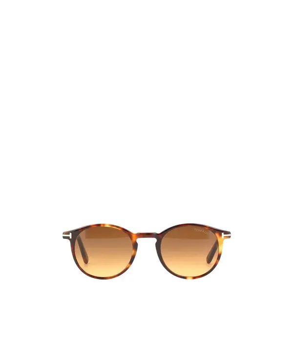 TOM FORD Andrea Round Frame Sunglasses - Havana