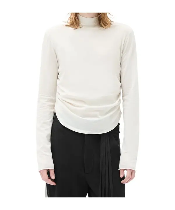 ANN DEMEULEMEESTER Lenart Mock-neck Long-sleeve Top - Ivory