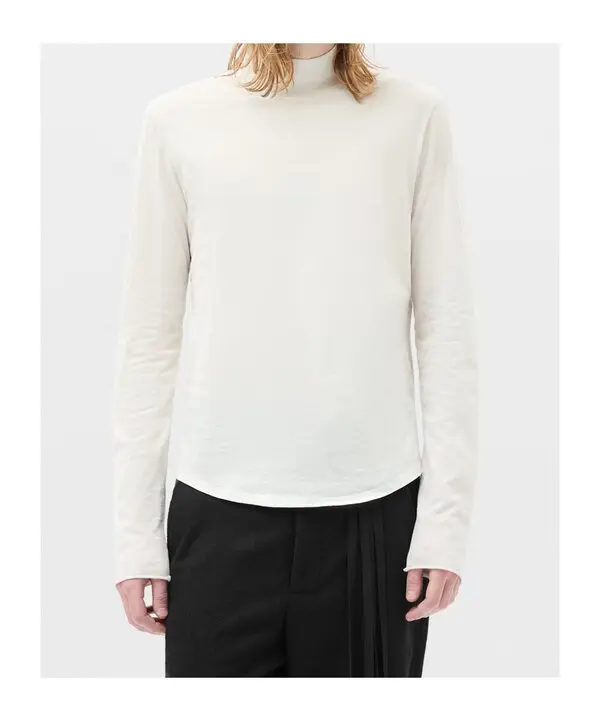 ANN DEMEULEMEESTER Lenart Mock-neck Long-sleeve Top - Ivory