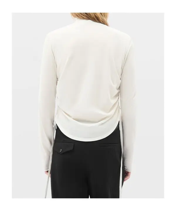 ANN DEMEULEMEESTER Lenart Mock-neck Long-sleeve Top - Ivory
