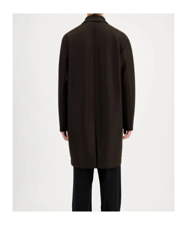 Harris Wharf London Pressed Wool Fly Front Zipped Coat