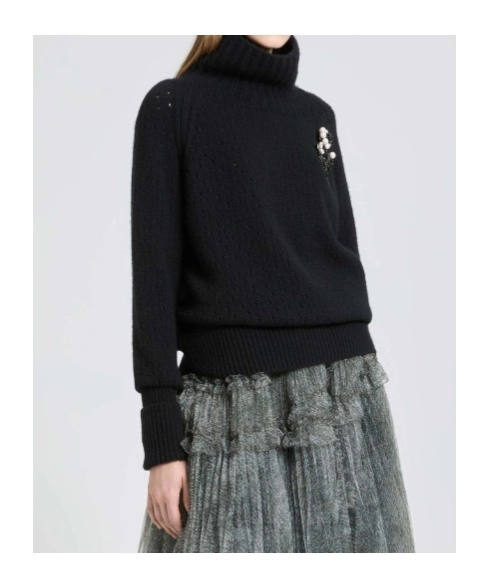 Ermanno Scervino Oversized Pure Cashmere Turtleneck Sweater