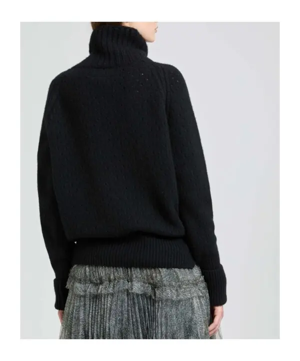Ermanno Scervino Oversized Pure Cashmere Turtleneck Sweater