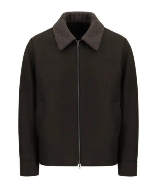 Harris Wharf London Golf Jacket Pressed Wool And Boucl - Black