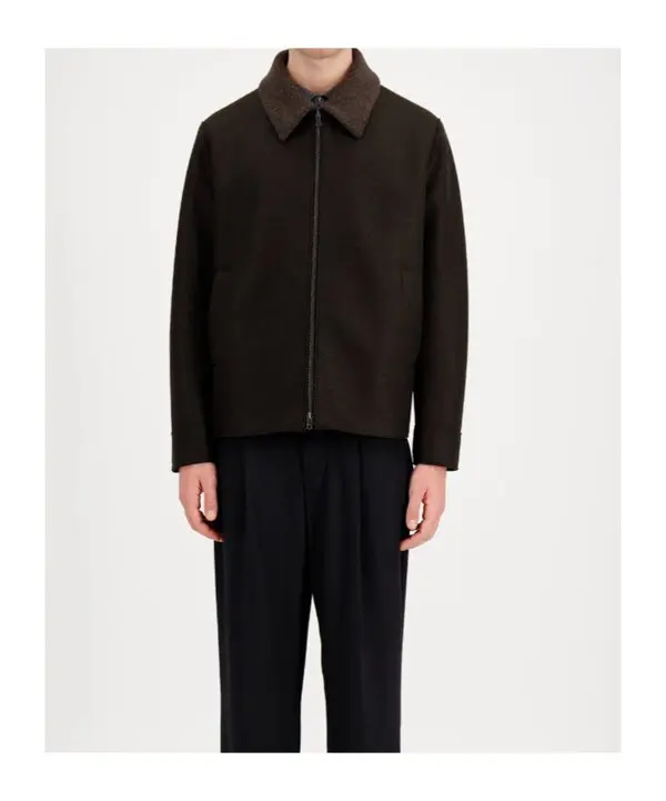 Harris Wharf London Golf Jacket Pressed Wool And Boucl
