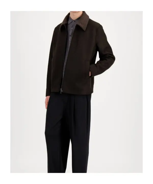 Harris Wharf London Golf Jacket Pressed Wool And Boucl