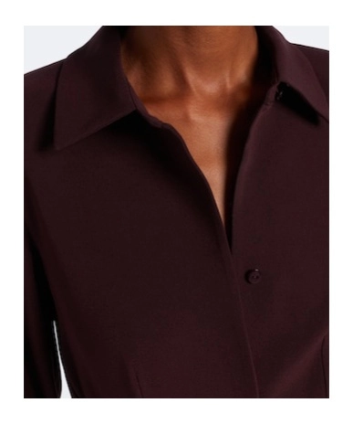 Roland Mouret Draped Crêpe Midi Shirt Dress