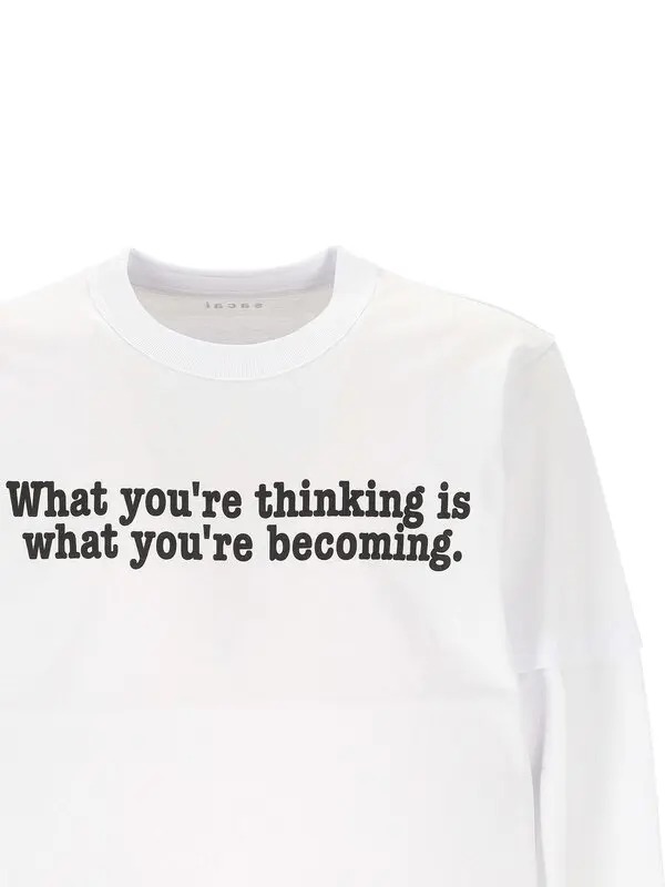 Sacai Muhammad Ali Layered-sleeve T-shirt
