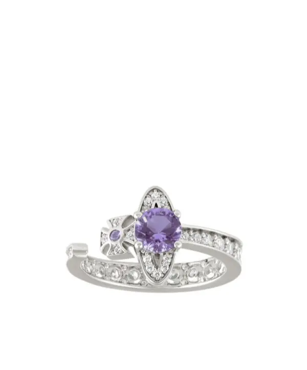 VIVIENNE WESTWOOD Maitena Ring - Platinum/lavender
