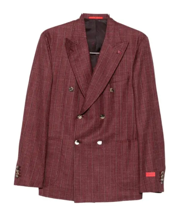 Isaia Long-sleeved Blazer And Trousers Set