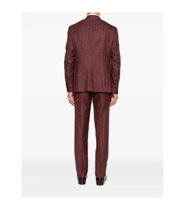 Isaia Long-sleeved Blazer And Trousers Set