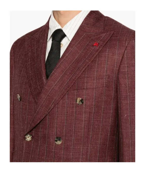Isaia Long-sleeved Blazer And Trousers Set