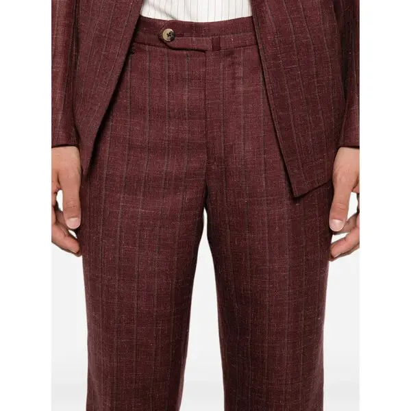 Isaia Long-sleeved Blazer And Trousers Set
