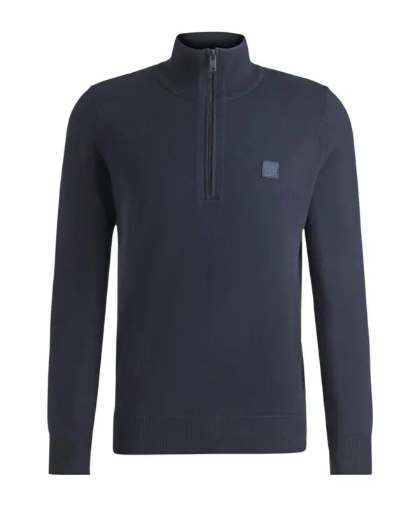 Hugo Boss High-neck Long-sleeved Knitwear - Black