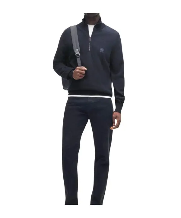 Hugo Boss High Neck Long Sleeve Knitwear With Zip Detail