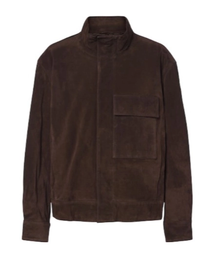 NILI LOTAN Cirque Suede Jacket - Brown