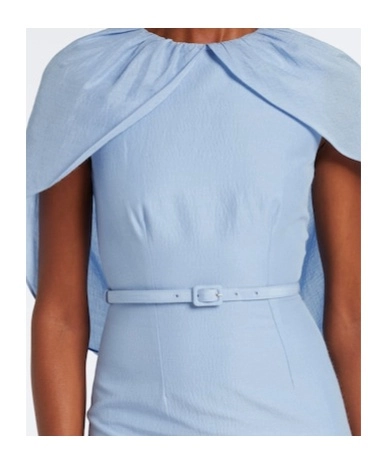 Roland Mouret Belted Caped Midi Dress