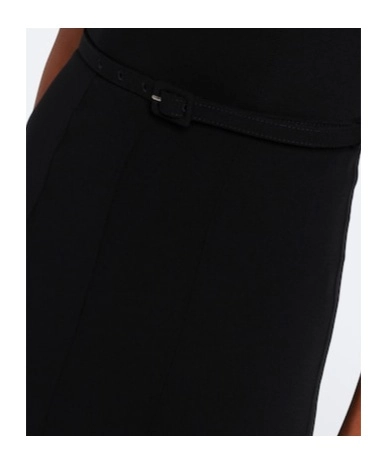 Roland Mouret Asymmetrical Bow Detail Belted Midi Dress