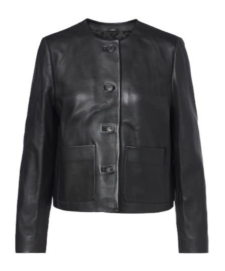 NILI LOTAN Ophelie Leather Jacket - Black