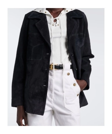NILI LOTAN Dominic Suede Jacket
